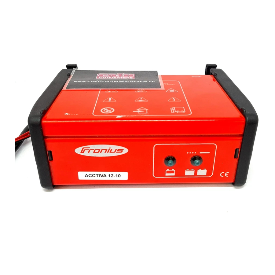 FRONIUS ACCTIVA 12-8 OPERATING INSTRUCTIONS MANUAL Pdf Download | ManualsLib