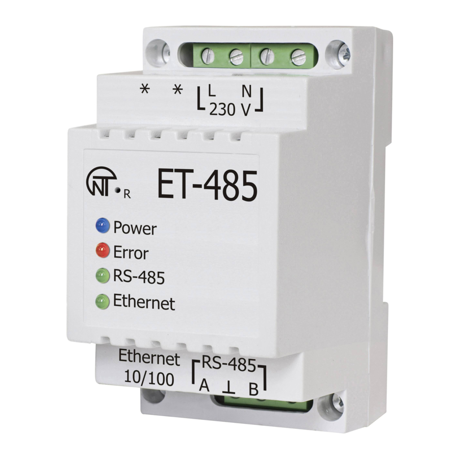 NOVATEK ET- 485 USER MANUAL Pdf Download | ManualsLib