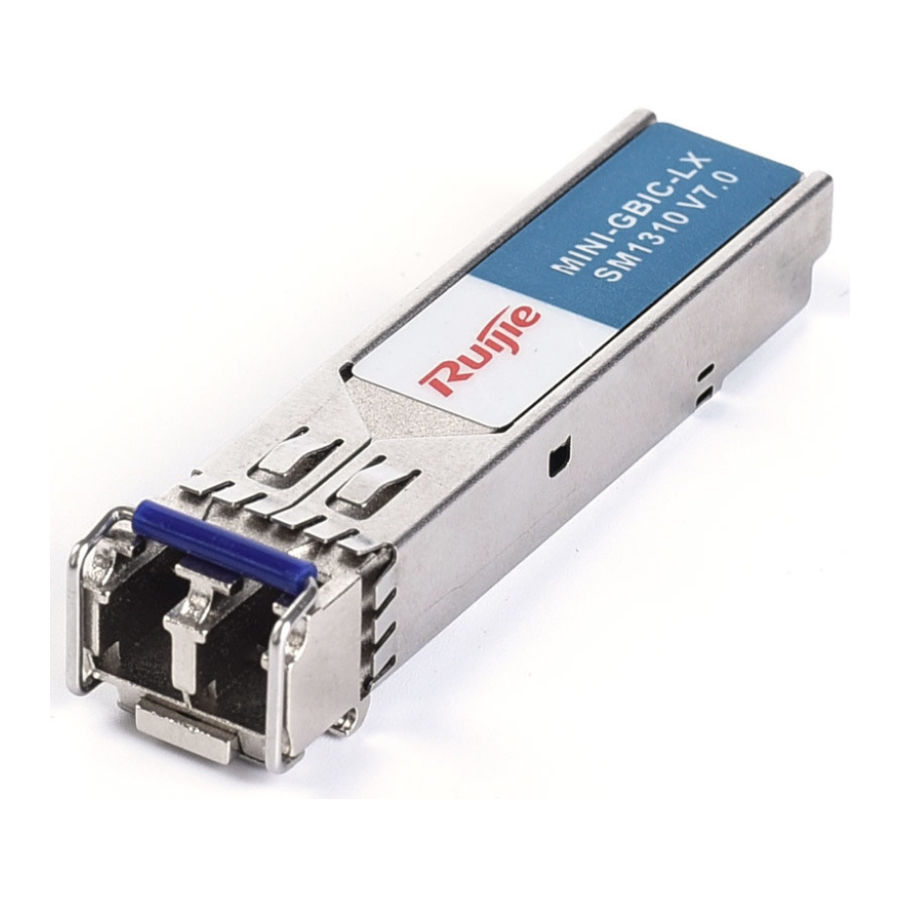 RUIJIE FE-SFP-LX-MM1310 INSTALLATION AND REFERENCE MANUAL Pdf Download ...