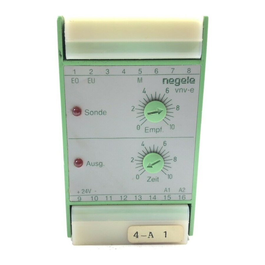 NEGELE VNV-E PRODUCT INFORMATION Pdf Download | ManualsLib