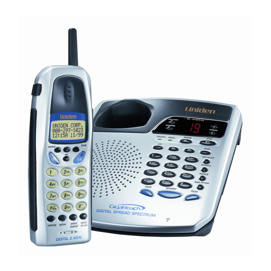 UNIDEN TRU 3485 OWNER'S MANUAL Pdf Download | ManualsLib