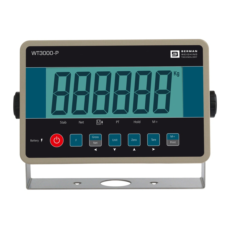 WEIGHTECH WT3000-P MANUAL Pdf Download | ManualsLib