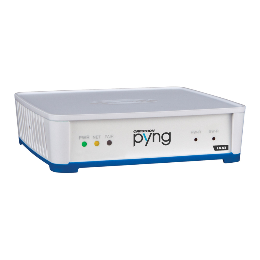 CRESTRON PYNG-HUB DO MANUAL Pdf Download | ManualsLib