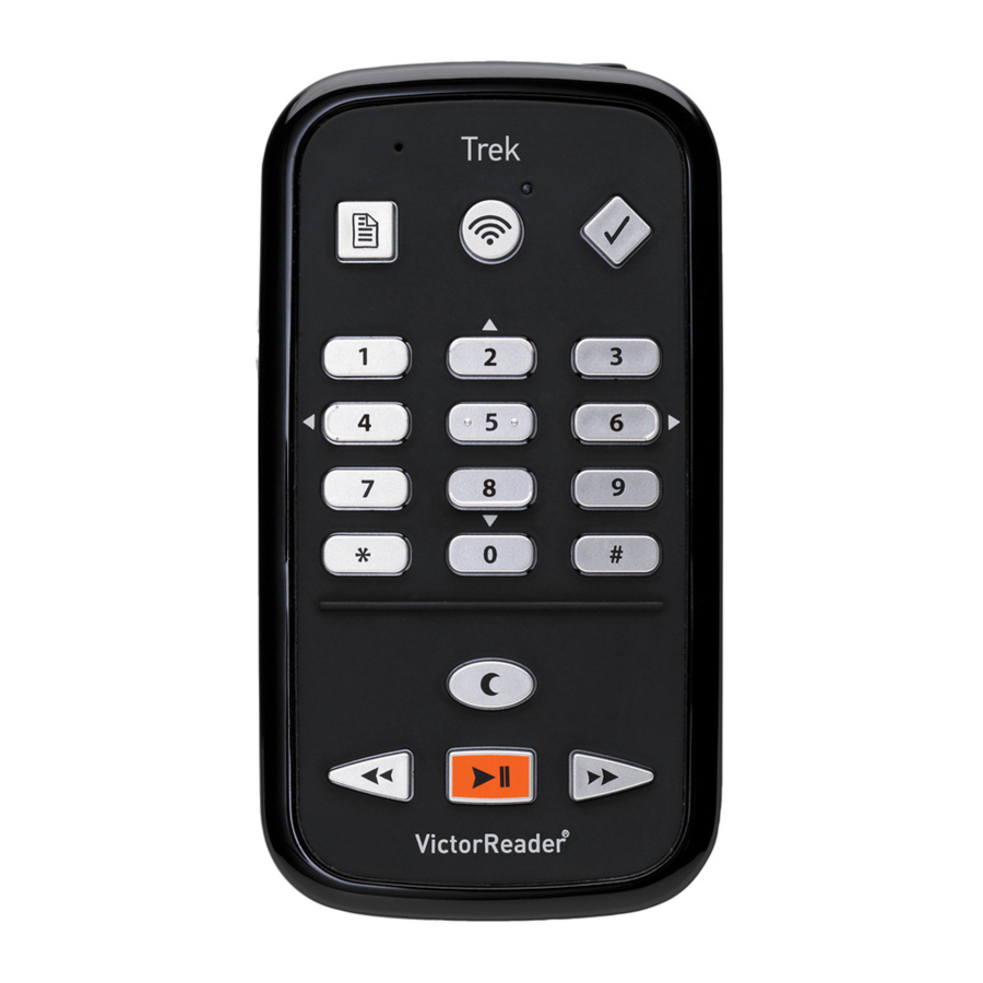 HUMANWARE VICTOR READER TREK CHEAT SHEET Pdf Download | ManualsLib