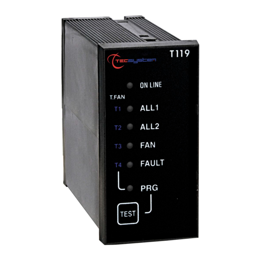 TECSYSTEM T119 SETUP AND PROGRAMMING Pdf Download | ManualsLib