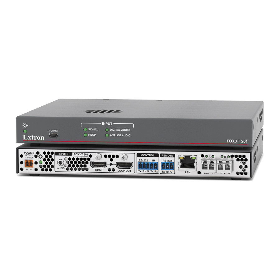 EXTRON ELECTRONICS FOX3 T 201 USER MANUAL Pdf Download | ManualsLib