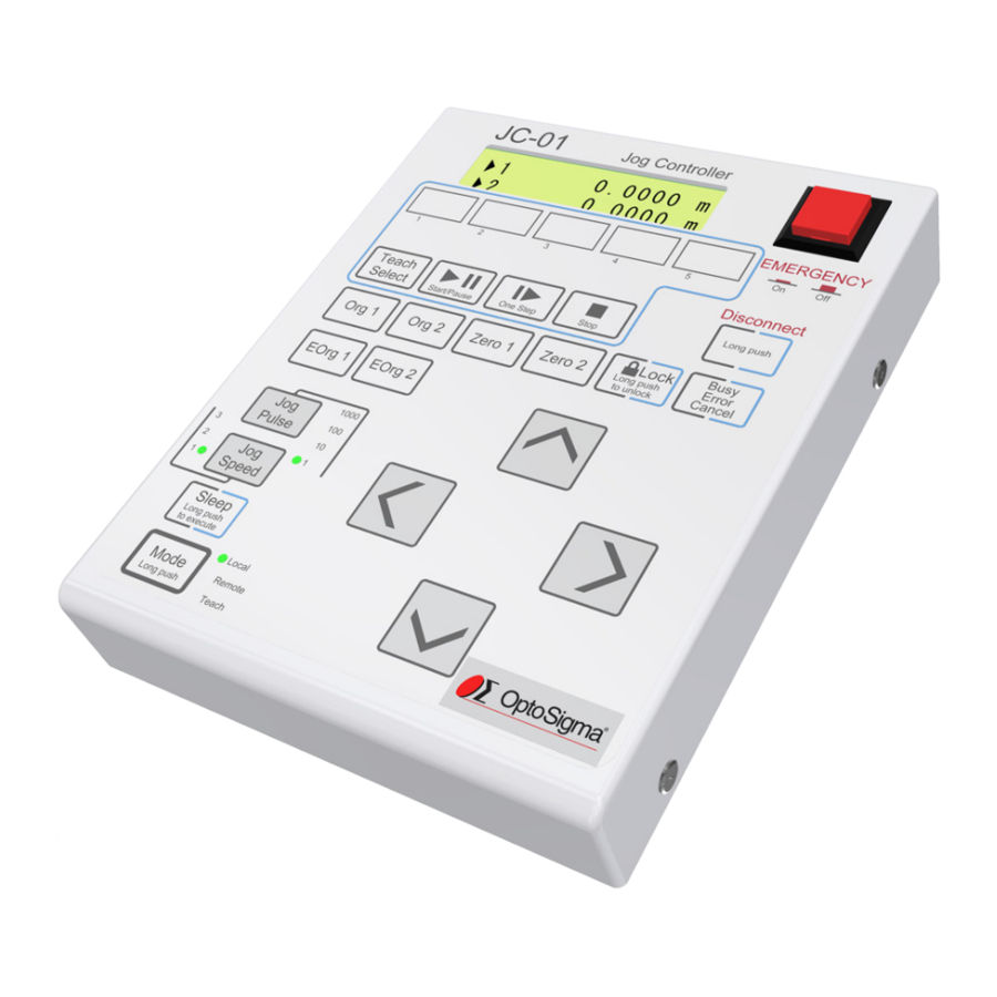 OPTOSIGMA JC-01 INSTRUCTION MANUAL Pdf Download | ManualsLib