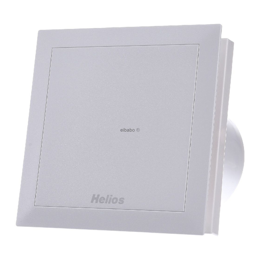 HELIOS MINIVENT M1/100 INSTALLATION AND OPERATING INSTRUCTIONS MANUAL ...