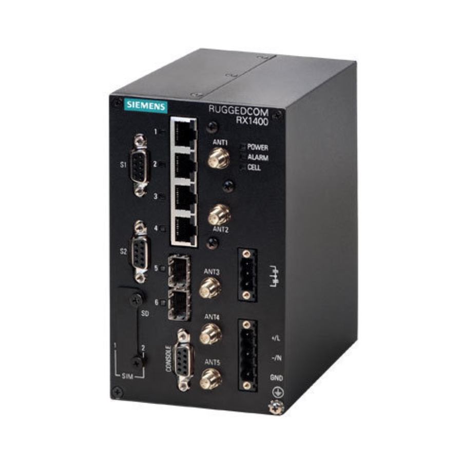 SIEMENS SIMATIC NET RUGGEDCOM RX1400 INSTALLATION MANUAL Pdf Download ...