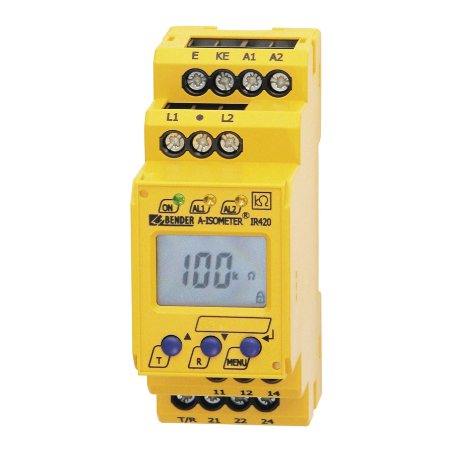 BENDER ISOMETER IR420-D4 MANUAL Pdf Download | ManualsLib