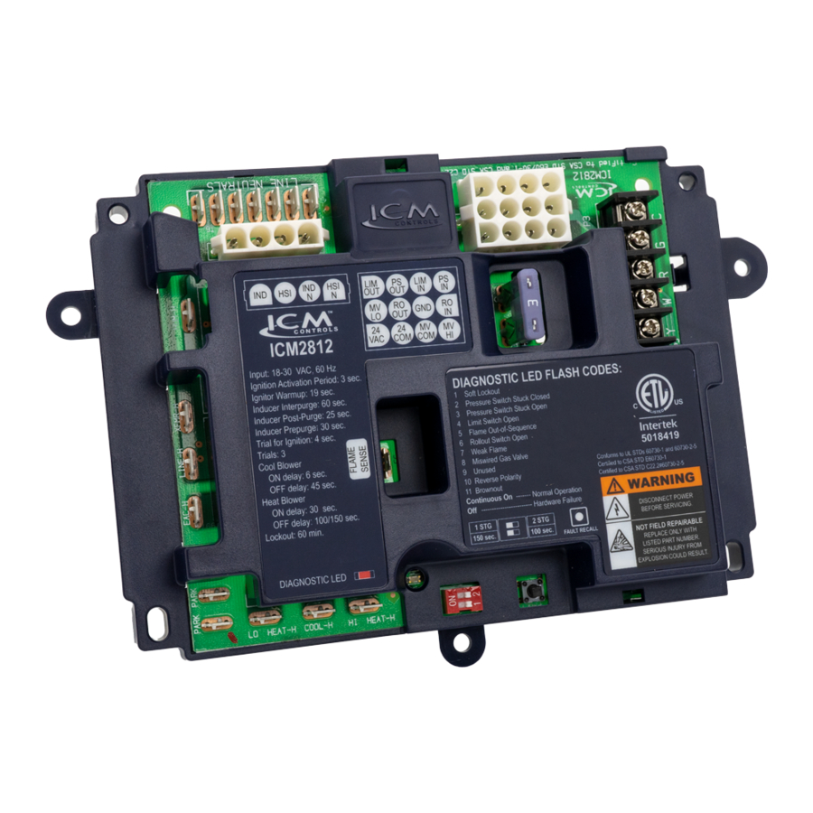 ICM CONTROLS ICM2812Ж ICM2812-KIT INSTALLATION, OPERATION & APPLICATION ...