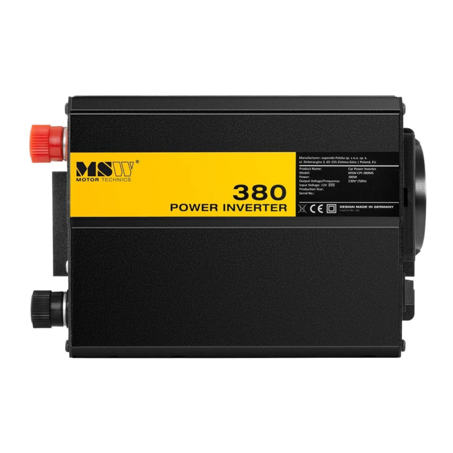 MSW -CPI-380MS USER MANUAL Pdf Download | ManualsLib