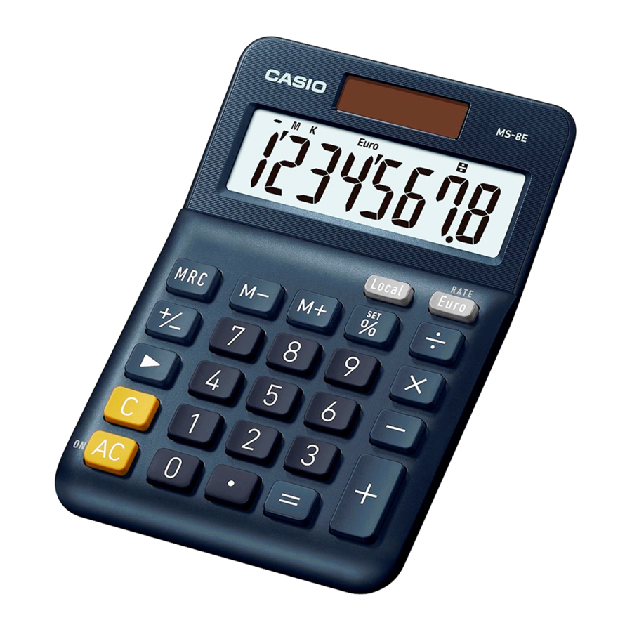 CASIO MS-8E USER MANUAL Pdf Download | ManualsLib