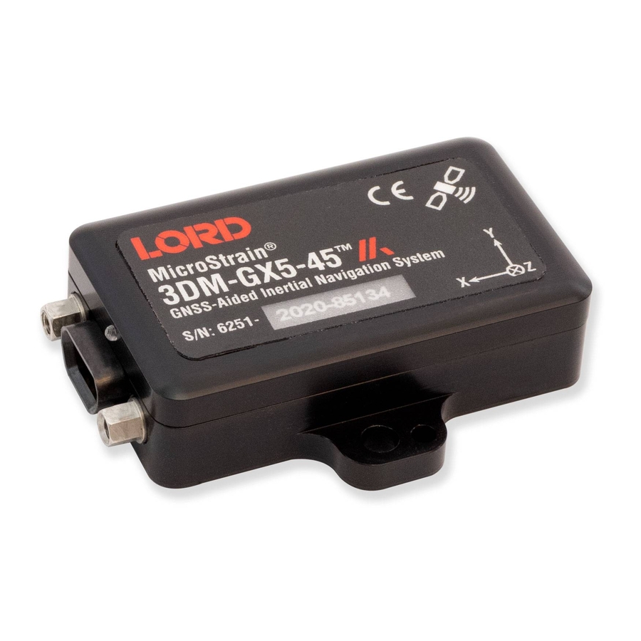 MICROSTRAIN 3DM-GX5-45 QUICK START MANUAL Pdf Download | ManualsLib