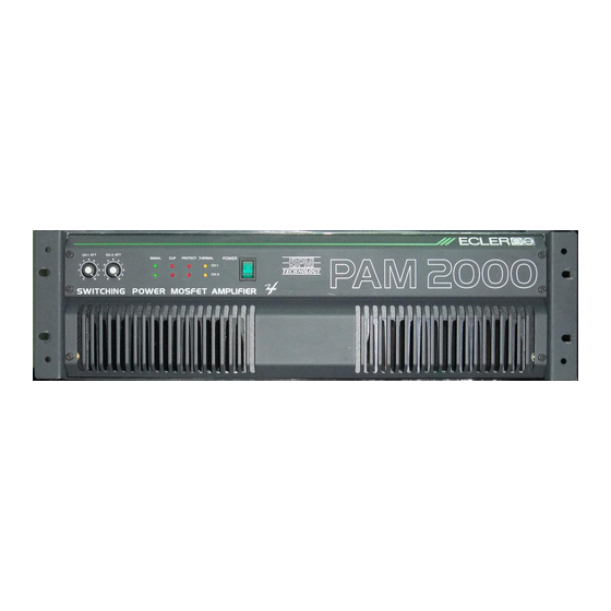 ECLER PAM 2000 SERVICE MANUAL Pdf Download | ManualsLib