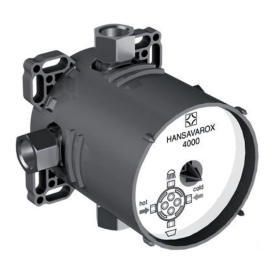 HANSA VAROX KOMPAKT 4000 0000 MOUNTING AND OPERATING INSTRUCTIONS Pdf ...