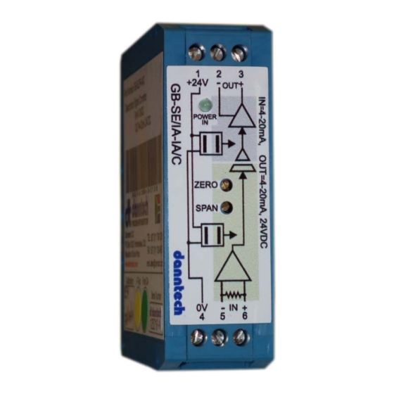 DANNTECH ECO-LINE GB-SE/IA-IA/C USER MANUAL Pdf Download | ManualsLib