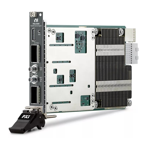 NATIONAL INSTRUMENTS PXIE-6594 GETTING STARTED MANUAL Pdf Download ...