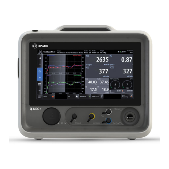 COSMED Q-NRG USER MANUAL Pdf Download | ManualsLib