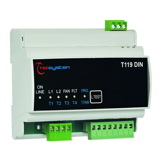 TECSYSTEM T119 DIN INSTRUCTION MANUAL Pdf Download | ManualsLib