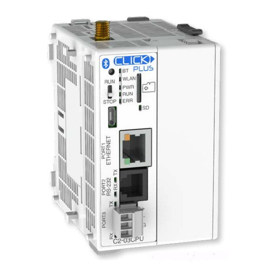 AUTOMATIONDIRECT CLICK PLUS C2-03CPU QUICK START MANUAL Pdf Download ...