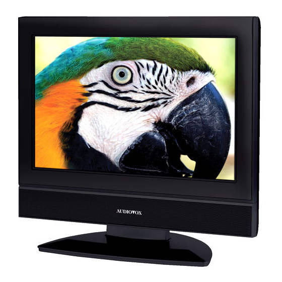 AUDIOVOX FPE1708 LCD TV OWNER'S MANUAL | ManualsLib