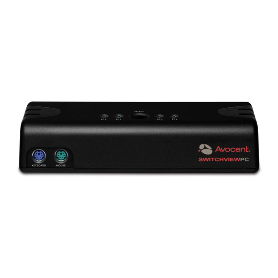 AVOCENT SWITCHVIEW SWITCHVIEW PC SWITCH QUICK INSTALLATION MANUAL ...
