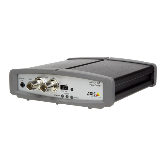 AXIS 241Q SERVER USER MANUAL | ManualsLib