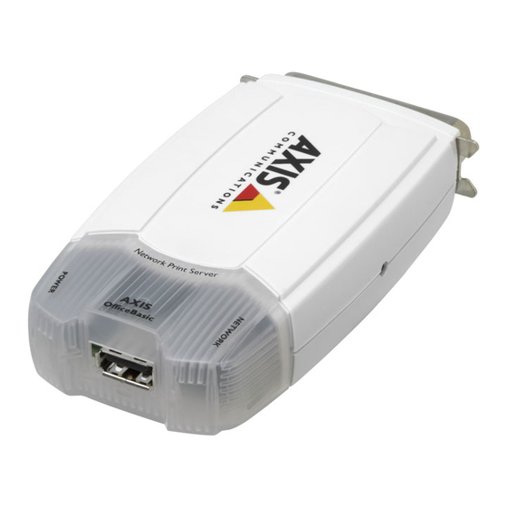 AXIS OFFICEBASIC PRINT SERVER INSTALLATION MANUAL | ManualsLib