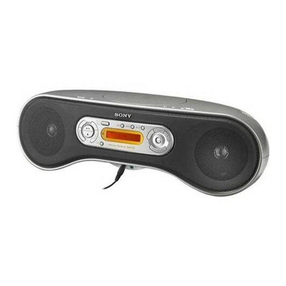 SONY ZS-SN10 PORTABLE STEREO SYSTEM SPECIFICATIONS | ManualsLib