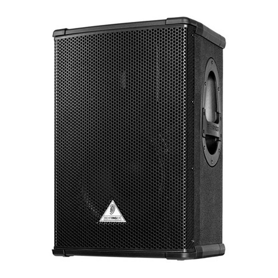 BEHRINGER EUROLIVE PERFORMER E1220 SPEAKER USER MANUAL | ManualsLib