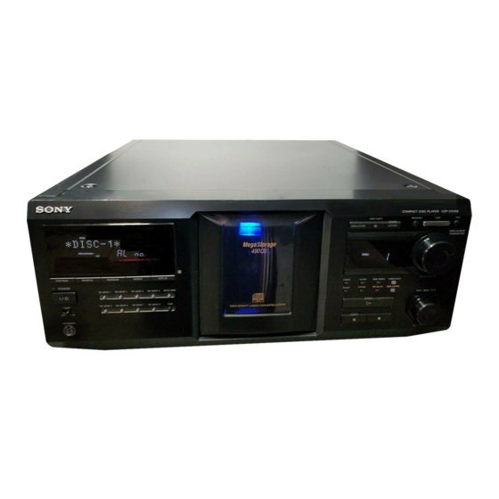 SONY CDP-CX455 PRIMARY CD PLAYER OPERATING INSTRUCTIONS MANUAL | ManualsLib