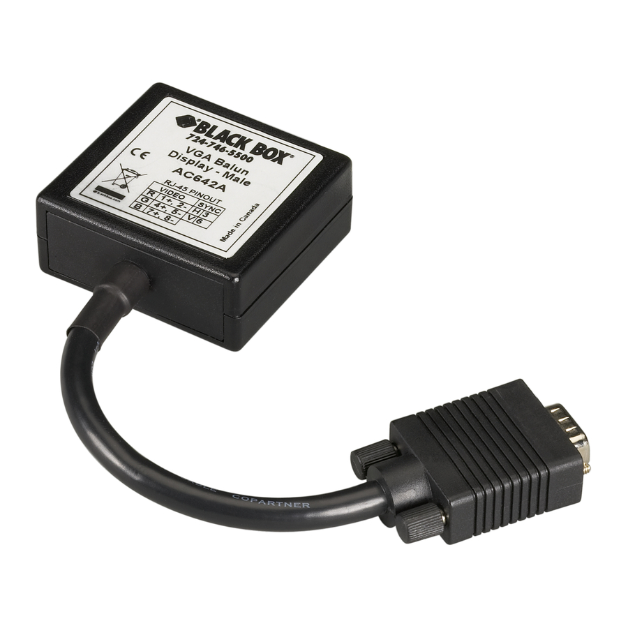 BLACK BOX AC640A SPECIFICATIONS Pdf Download | ManualsLib