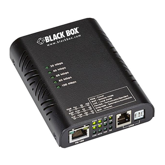 BLACK BOX LB300A-R2 EXTENDER SPECIFICATIONS | ManualsLib