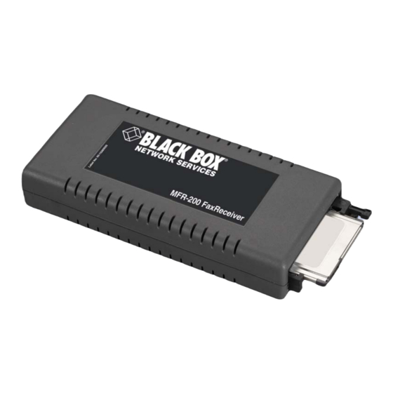BLACK BOX MC200A RECEIVER SPECIFICATIONS | ManualsLib