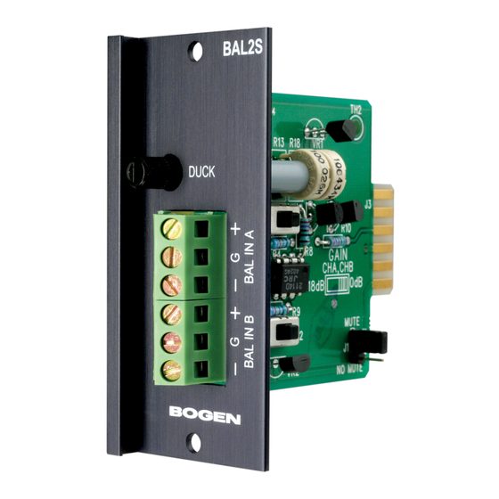 BOGEN BAL2S INSTALL MANUAL Pdf Download | ManualsLib