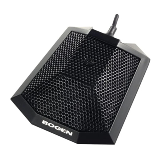 BOGEN SCU250 MICROPHONE SPECIFICATIONS | ManualsLib