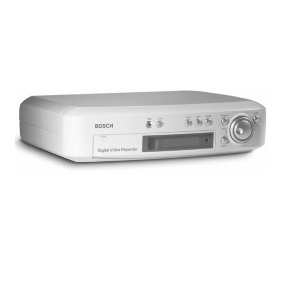 BOSCH DVR1A1081 DVR SPECIFICATIONS | ManualsLib