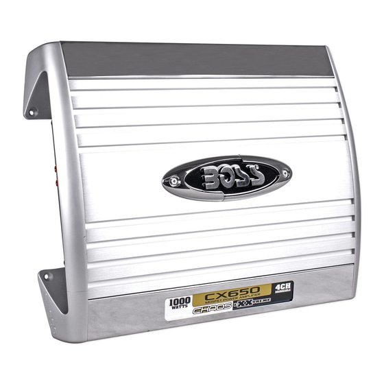 BOSS CHAOS EXXTREME CX2000 CAR AMPLIFIER USER MANUAL | ManualsLib