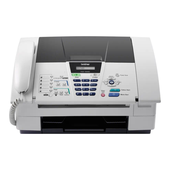 BROTHER FAX-1840C FAX MACHINE QUICK SETUP MANUAL | ManualsLib