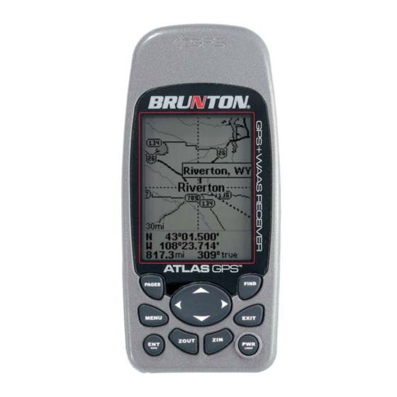 BRUNTON ATLAS GPS OPERATION INSTRUCTIONS MANUAL | ManualsLib