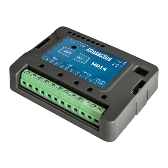 MOTORLINE MR14 OPERATION & PROGRAMMING MANUAL Pdf Download | ManualsLib