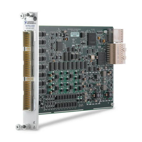 NATIONAL INSTRUMENTS NI PXIE-4340 CALIBRATION PROCEDURE Pdf Download ...