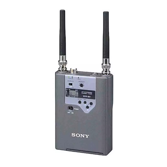 SONY WRR-861A OPERATING INSTRUCTIONS MANUAL Pdf Download | ManualsLib