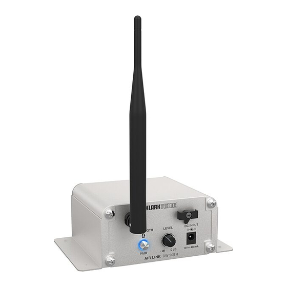 KLARK TEKNIK AIR LINK DW 20BR MANUAL Pdf Download | ManualsLib KLARK TEKNIK AIR LINK DW 20BR MANUAL Pdf Download | ManualsLib