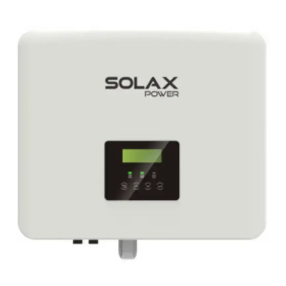 SOLAX X1-HYBRID QUICK INSTALLATION MANUAL Pdf Download | ManualsLib