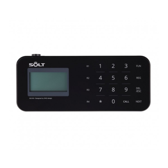 SOLT SQ100 USER MANUAL Pdf Download | ManualsLib