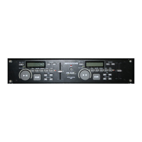 JB SYSTEMS CD 410 USER MANUAL Pdf Download | ManualsLib