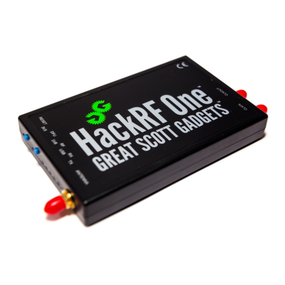 GREAT SCOTT GADGETS HACKRF MANUAL Pdf Download | ManualsLib