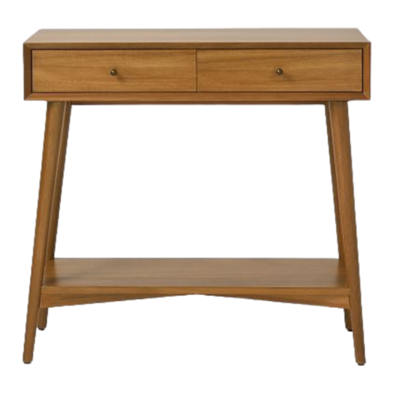 WEST ELM MID-CENTURY MINI CONSOLE 1686760 ASSEMBLY INSTRUCTIONS MANUAL ...